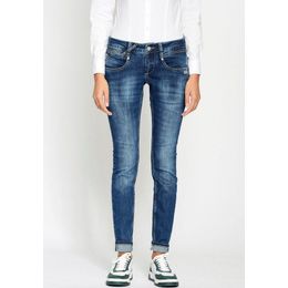 Gang Skinny-fit-Jeans 94Nena in authenischer Used-Waschung, blau