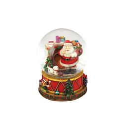 Musicboxworld Spieluhr Trommelschneekugel Santa vor dem Kamin