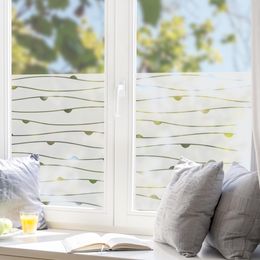Fensterfolie Natürliches Muster mit Halbkreisen II