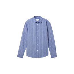 Tom Tailor Denim Herren Oxford Hemd, blau, Streifenmuster, Gr. XL
