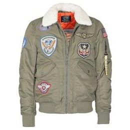 Bomberjacke Top Gun "TG23005" Gr. 52 (L), grün (olive) Herren Jacken