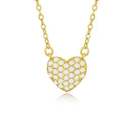 DANIEL CLIFFORD Herzkette 'Maria' Damen Halskette 18 Karat vergoldet mit Anhänger Herz (inkl. Verpackung)