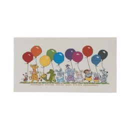 Permin Kreativset Permin Kreuzstich Stickpackung "Tiere mit Ballons"