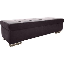 Hocker DOMO collection "Aversa" Gr. B/H/T: 161 cm x 41 cm x 60 cm, Lu x us-Microfaser, mit Staufach, braun (espresso) Polsterhocker Hocker mit Stauraum