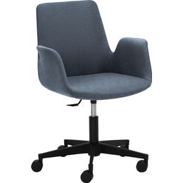 mayer Sitzmöbel Bürostuhl MAYER SITZMÖBEL "Sessel myHELIOS" Stühle Gr. B/H: 65 cm x 82 cm, 1 St., Feinstruktur weich meliert, Kunststoff, blau (blau, meliert, schwarz) Drehstühle