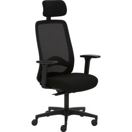 mayer Sitzmöbel Bürostuhl MAYER SITZMÖBEL "myTRITON" Stühle Gr. B: 70 cm, 1 St., Struktur (recyceltes Polyester) uni, 3D-Armlehnen-Kopfstütze gepolstert + Kunststoff, schwarz (schwarz, schwarz) Drehstühle
