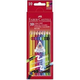 Faber-Castell Radierbare Grip Buntstifte farbsortiert, 10 St.