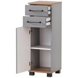 MÖBELPARTNER MÖBELPARTNER Badschrank Jelda 154217 platingrau, eiche-landhaus 30,3 x 32,6 x 88,1 cm