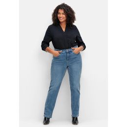 sheego Große Größen: Gerade Stretch-Jeans mit Bodyforming-Effekt, blue Denim, Gr.100