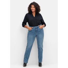 sheego Große Größen: Gerade Stretch-Jeans mit Bodyforming-Effekt, blue Denim, Gr.52