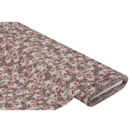 buttinette Jersey "Blumen" mit Ausbrenner-Effekt, mauve-color