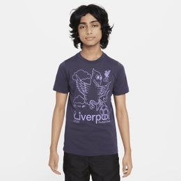 Liverpool FC Air Nike Fußball-T-Shirt für ältere Kinder - Grau