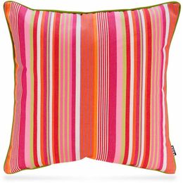 HOCK H.O.C.K. Dekokissen Yucatan Stripes, mit attraktivem Streifendesign, Kissenhülle mit Füllung, 1 Stück, rosa