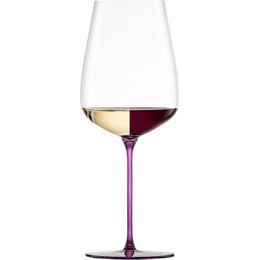 Eisch Weinglas INSPIRE SENSISPLUS, Made in Germany, Kristallglas, Veredelung der farbigen Stiele in Handarbeit, 2-teilig, lila