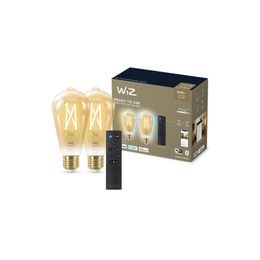 WIZ Filament Edison ST64 E27 amber 2-pack + mote