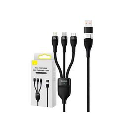 Baseus 3in1 USB cable Flash Series 2 USB-C + micro USB + Lightning 100W 1.2m (black)