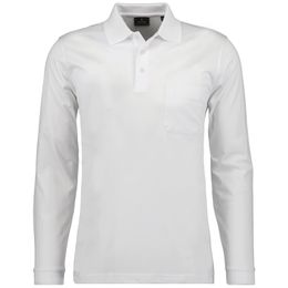 Ragman Soft Knit Polo Knopf Langarm Herren Poloshirt