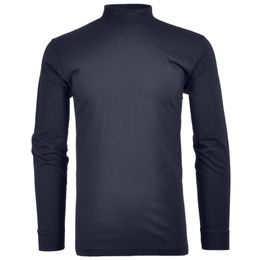 Ragman Langarm Basic Stehkragen Regular Fit Herren Longsleeve