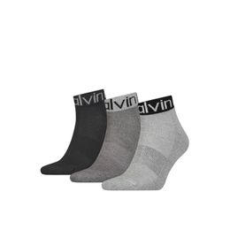 Calvin Klein CK Men Quarter 3P Logo Welt Herren Socken One size