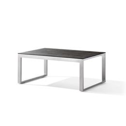 SIEGER Bastia Loungetisch 105x70x40 cm Graphit Polytec/Aluminium