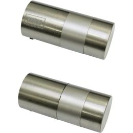 Gardinenstangen-Endstück Endstück Zylinder für Ø 20 mm, SCHÖNER WOHNEN LAMINAT, (2-St), Serie Einzelprogramm Leon Ø 20 mm, grau|silberfarben