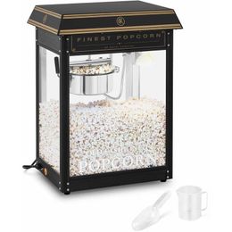 ROYAL CATERING Retro Popcornmaschine Popcornmaker Popcornautomat 1600 w 5 kg/h golden & schwarz