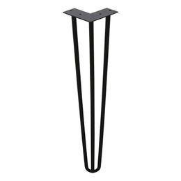 HENGDA 4x Hairpin Legs Schreibtisch Haarnadel Tischbeine Hairpin Legs Schwerlastbeine Austauschbare 3 Bügel. 30cm - schwarz