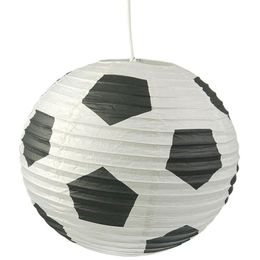 Niermann Kinder Papierlampe FUSSBALL Lampenschirm Ø 40cm Pendelleuchte mit Aufhängung