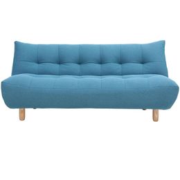 Miliboo Design-Schlafsofa skandinavisch Blaugrün und Eiche yumi - Entenblau