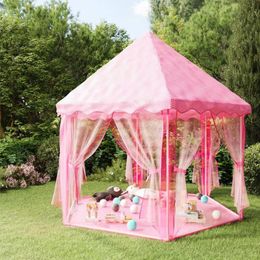 Prinzessin-Spielzelt Märchen-Spielzelt Kinder-Prinzessinnen-Zelt mit 250 Bällen Rosa 133x140 cm XDGN631182 MAISONCHIC