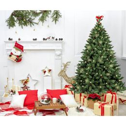 Weihnachtsbaum Stoccolma, extra dicker Kunstbaum, Baum in echter PVC-Optik mit Tannenzapfen inklusive, 756 Äste, Höhe 180 cm - Dmora