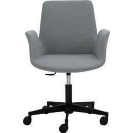 mayer Sitzmöbel Bürostuhl MAYER SITZMÖBEL "Sessel myHELIOS" Stühle Gr. B/H: 65 cm x 82 cm, 1 St., Struktur (recyceltes Polyester) uni, Kunststoff, grau (grau, schwarz) Drehstühle