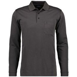 Ragman Soft Knit Polo Knopf Langarm Herren Poloshirt