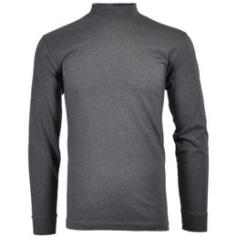 Ragman Langarm Basic Stehkragen Regular Fit Herren Longsleeve