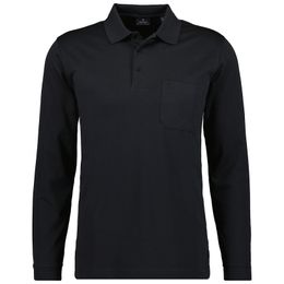 Ragman Soft Knit Polo Knopf Langarm Herren Poloshirt