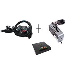 Logitech G G29 + TSS Handbrake Sparco Mod + Drive Hub Lenk­ra­d­ad­ap­ter Gaming-Lenkrad