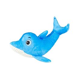 DUVO+ Tierkuscheltier Hundespielzeug Plüsch Delfin ocean blau/weiß