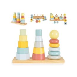 Tooky Toy Stapelspielzeug Holz-Stapelturm-Set TKF008B