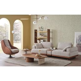 JVmoebel Wohnzimmer-Set Modern Sofagarnitur 3+1 Sitzer Beige Design Set Wohnzimmer Sofa