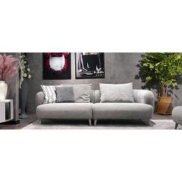 JVmoebel 3-Sitzer Luxus Sofa 3 Sitzer Design Grau Sofa Polster Textil Big xxl