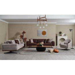 JVmoebel Wohnzimmer-Set Luxus Sofagarnitur 4+3+1 Sitzer Modern Möbel Couch Wohnzimmer Sofa Set