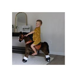PonyCycle Reittier WondeRides Reitpferd Schaukelpferd mit Rädern Plüsch-Pony Aufsitzen
