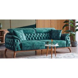 JVmoebel 3-Sitzer Luxus Chesterfield 3 Sitzer Designer Sofa Couch Polster Couchen Textil