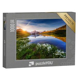 puzzleYOU Puzzle Puzzle 1000 Teile XXL „Das Schreckhorn und das Wetterhorn