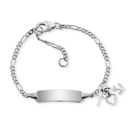 Herzengel Wickelarmband Set Herzengel Armband Mädchen HEB-ID-FLH Glaube Liebe Hoffnung Silber 15 cm