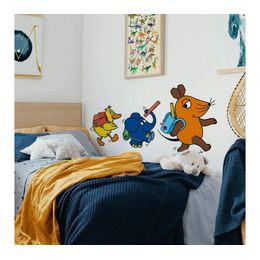 K&L WALL ART Die Sendung mit der Maus Wandtattoo Kinderzimmer Wandtattoo Die Maus Ente Elefant Schulweg Junge Mädchen Deko