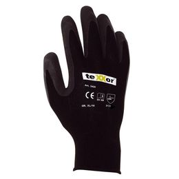 Texxor Montage-Handschuhe Polyester-Strickhandschuh Latex beschichtet 12 Paar