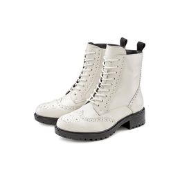 Lascana Schnürboots weiß Gr. 36 für Damen. Nachhaltig.