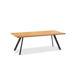 Niehoff Noah Tisch Stativprofil Aluminium/Teak Massivholz 160x95 cm bis 220x95 cm Braun/Anthrazit Teak/Aluminium