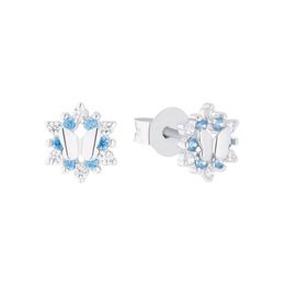 Prinzessin Lillifee Paar Ohrstecker Schmetterling, 9245598, mit Zirkonia (synth), blau|silberfarben